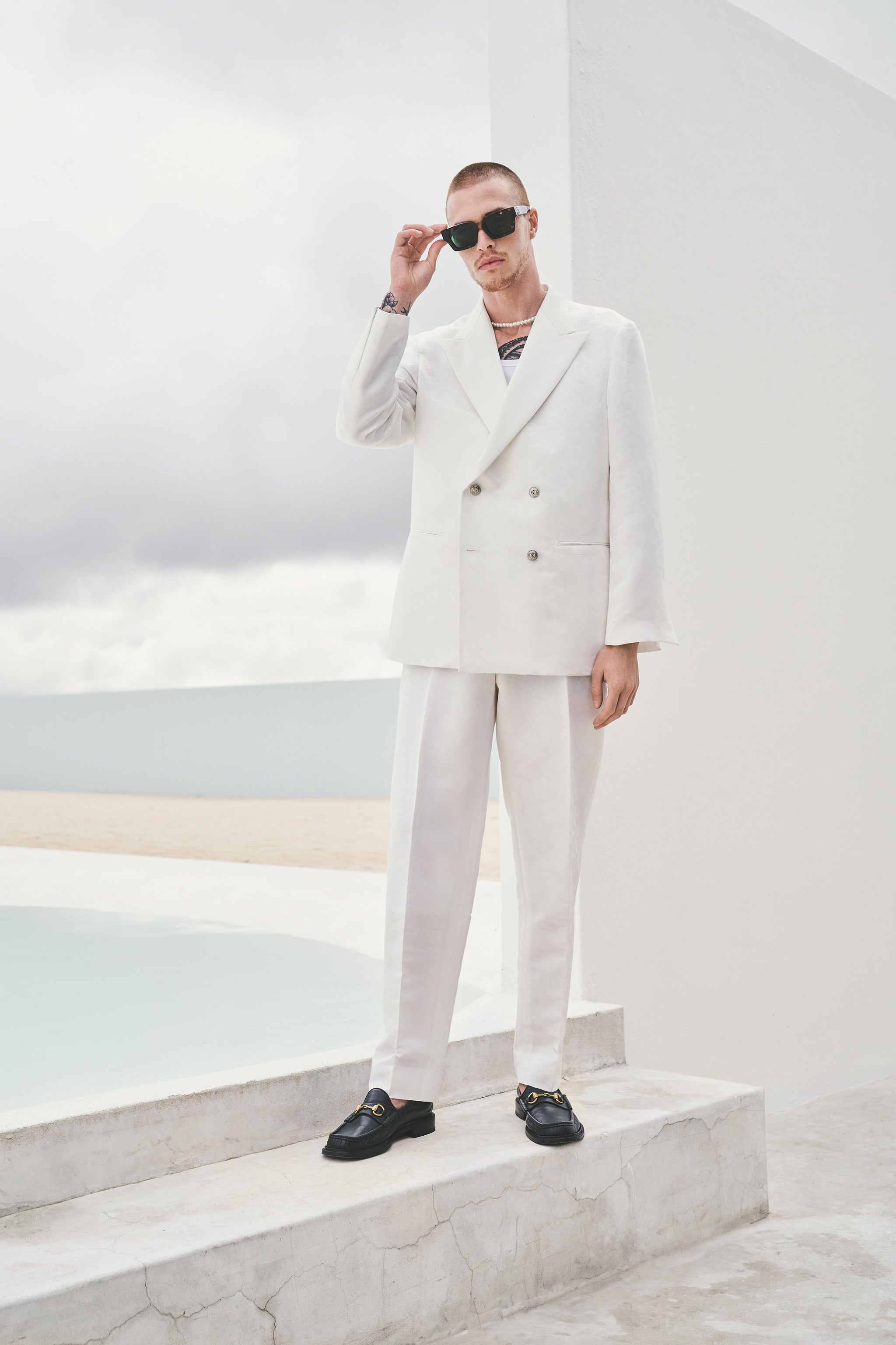 Name R Oversized Smoking: Weisser Oversized Smoking